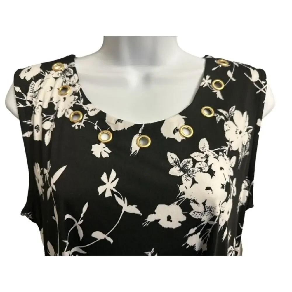 Robert Louis | Tops | Robert Louis Medium Top Attractive Floral Black ...